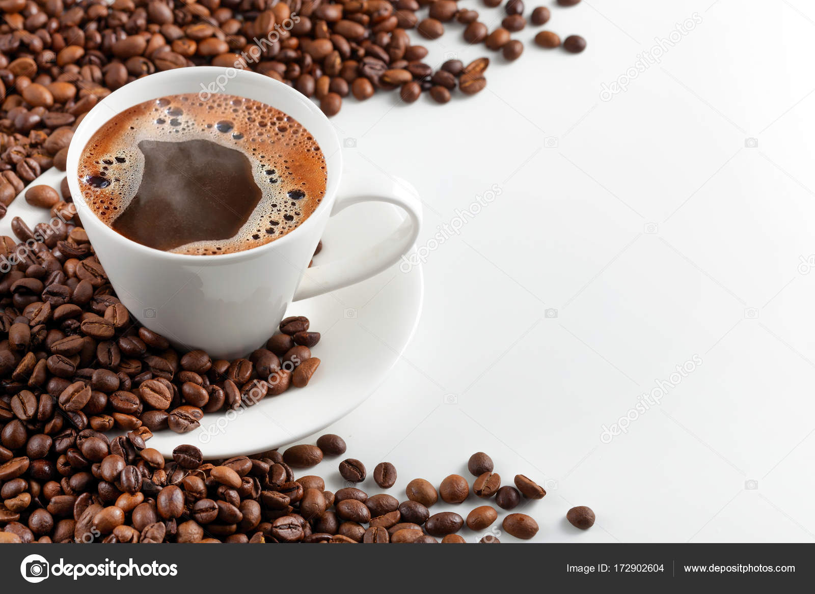 Coffee Beans And Cup Background