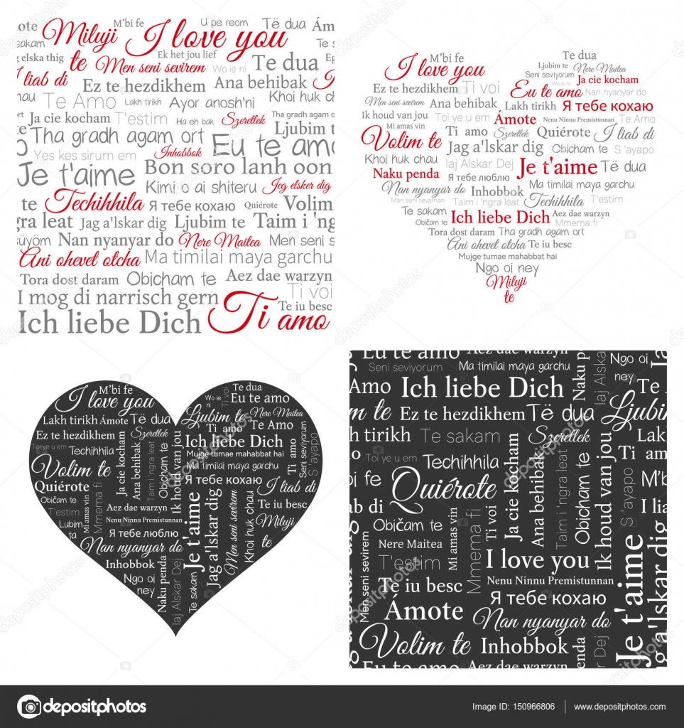 I Love You In Different Languages Written