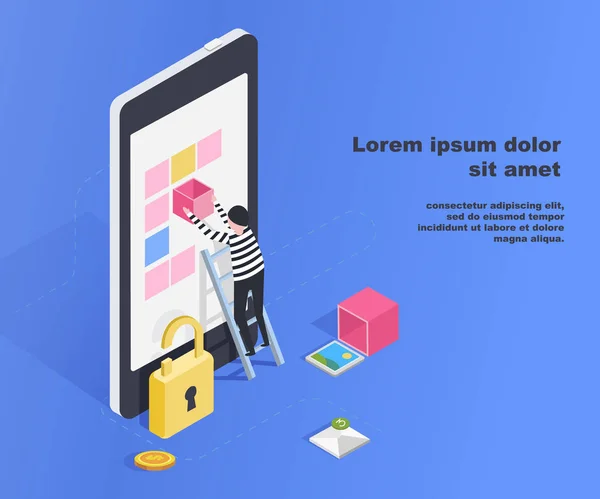 Hackear smartphone Vector Art Stock Images | Depositphotos