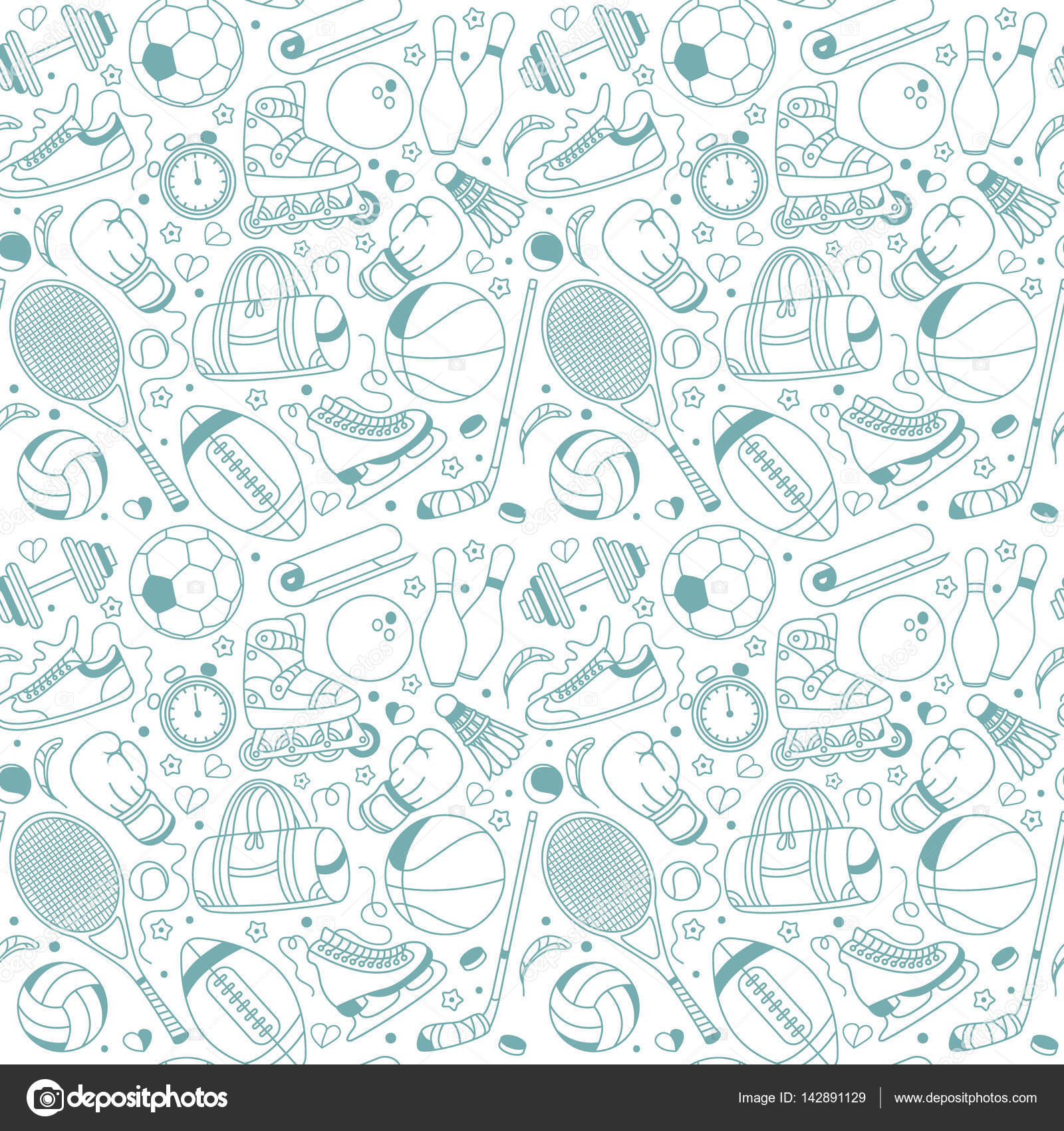 Seamless sport pattern. Stock Vector by ©aniriam 142891129