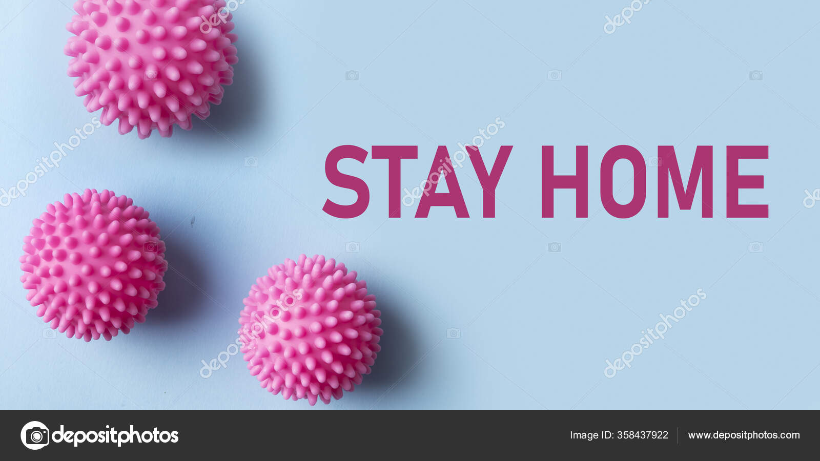 Dangerous Coronavirus Background Stop Pandemic Banner Text Stay Home ...