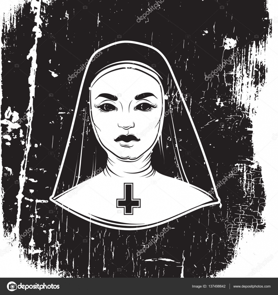 Vector illustration of nun Stock Vector Image by ©katytutynina #137498642