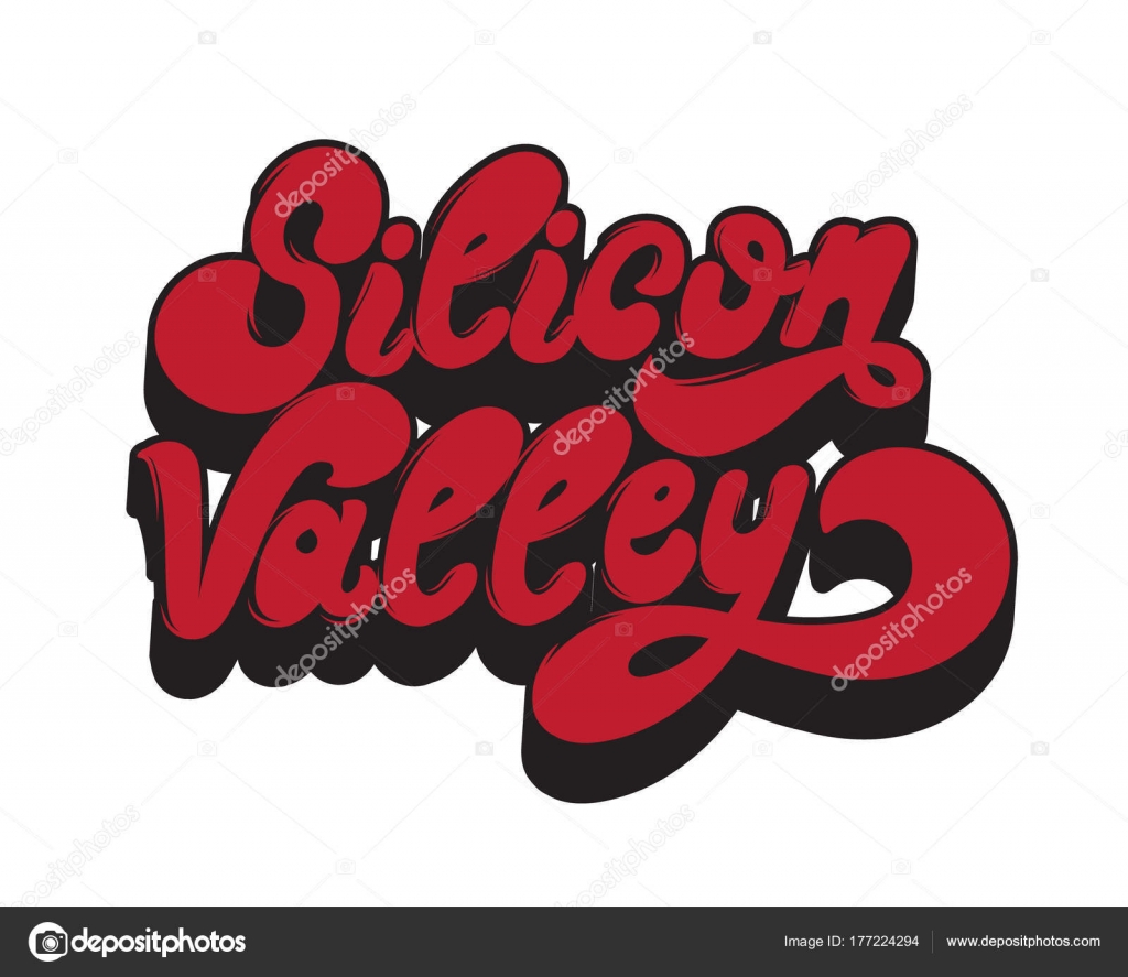 Silicon Valley Vector Hand Drawn Lettering Isolated Inscription Made ...