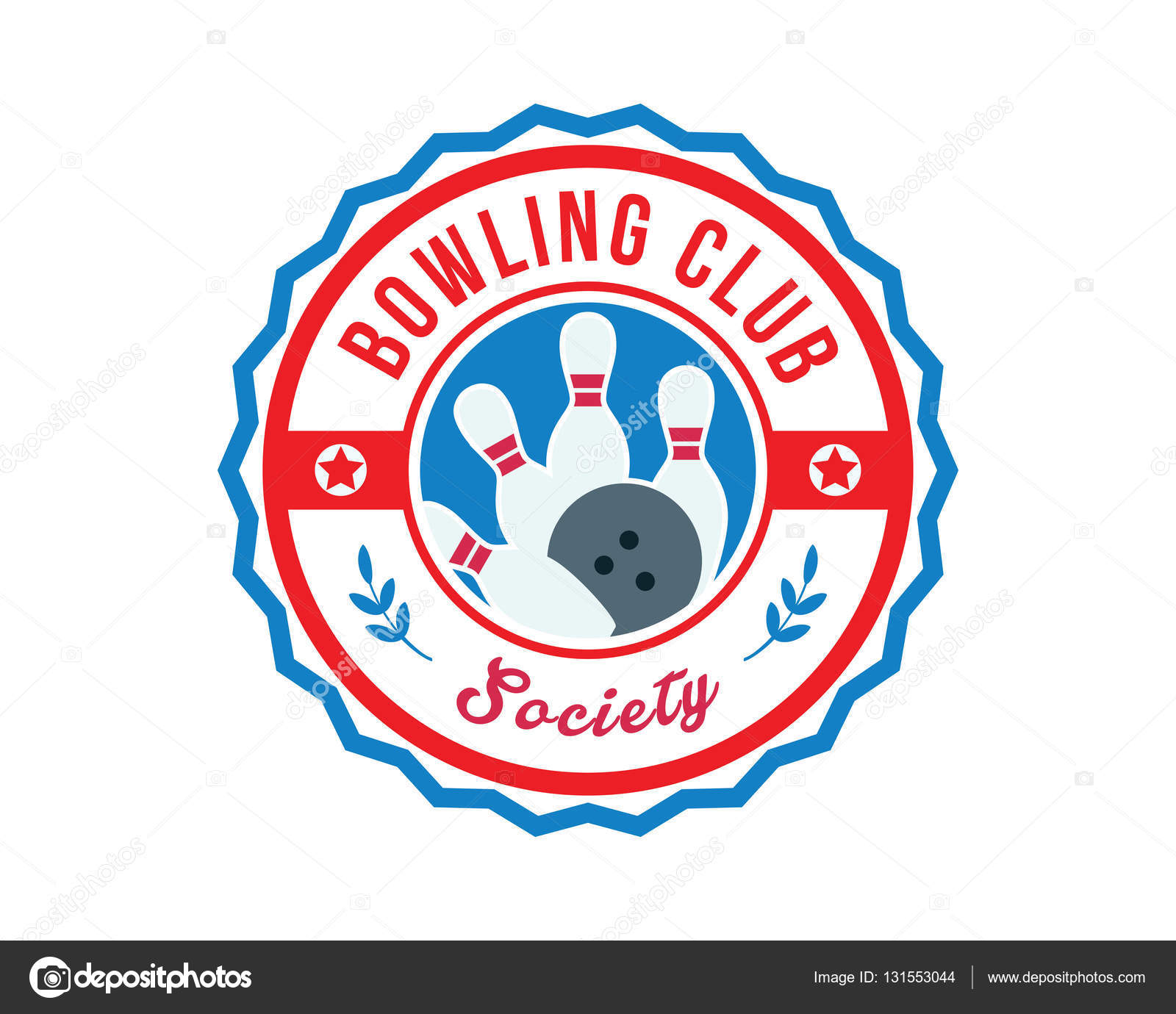 Modern Sports Badge Logo - Bowling Stock Vector by ©naulicreative 131553044