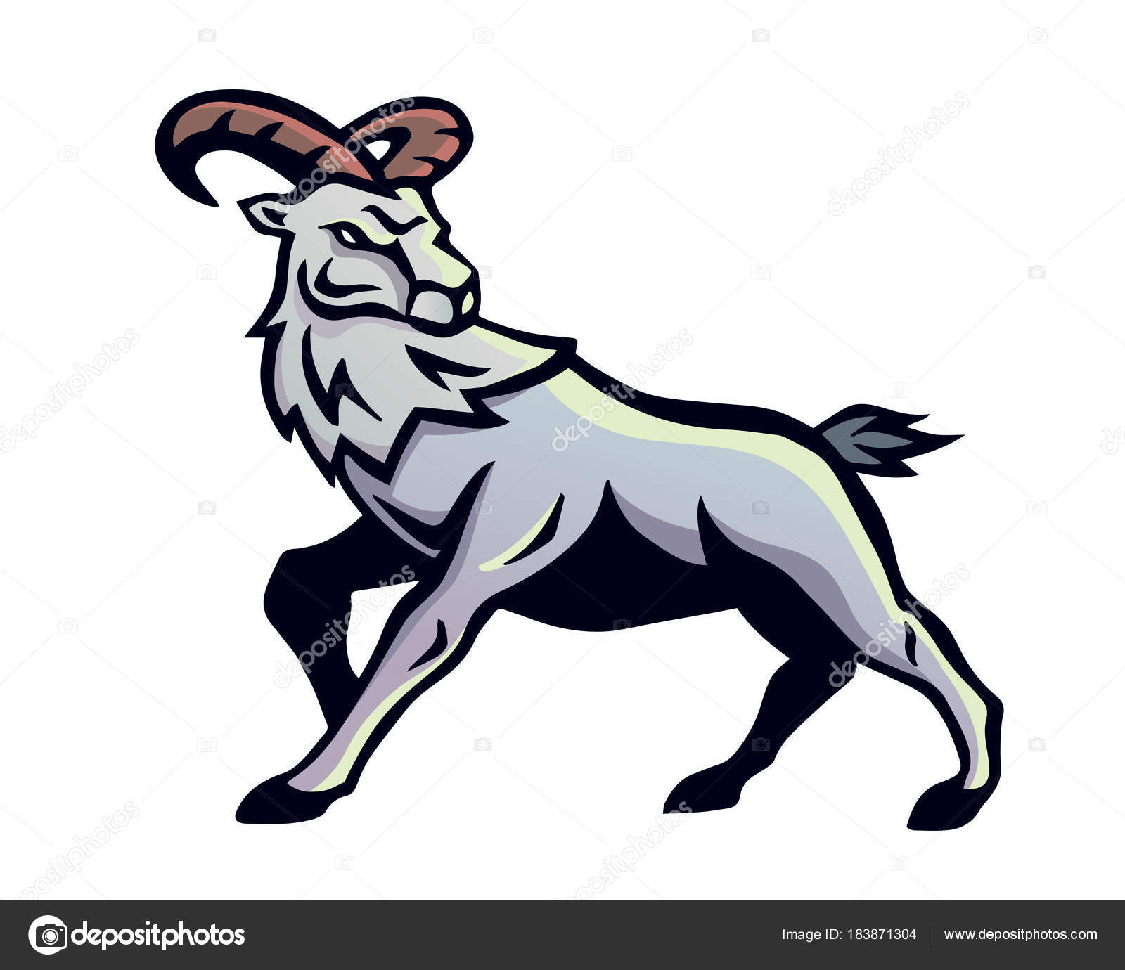 Billy Goat Cartoon Angry