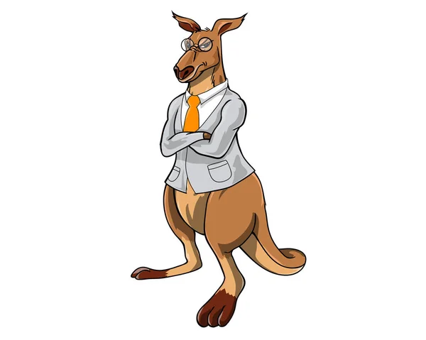 Cartoon illustration of a kangaroo working as a mail carrier — Stock ...