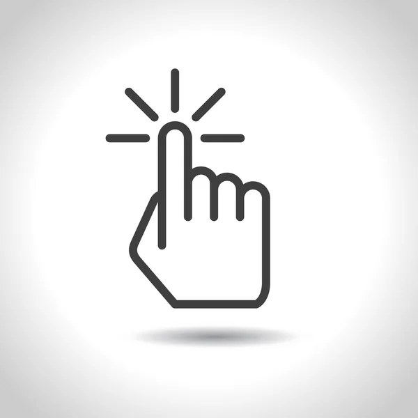 Hand Clicking Icon Cursor Pointer Touch Icon Vector Illustration ...