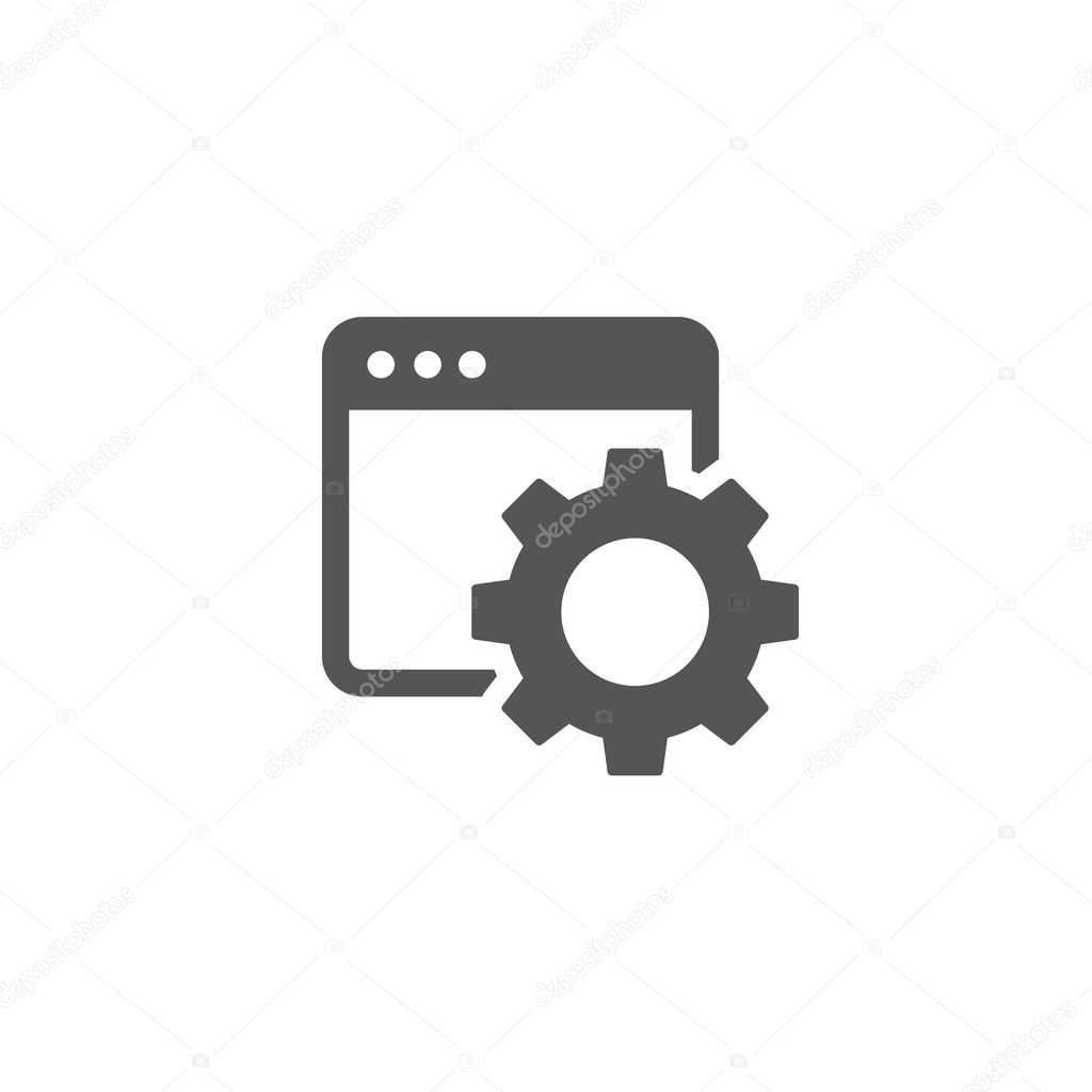 Vector Cog Settings Icon Symbol Stock Vector Image by ©slonikoff #125364544