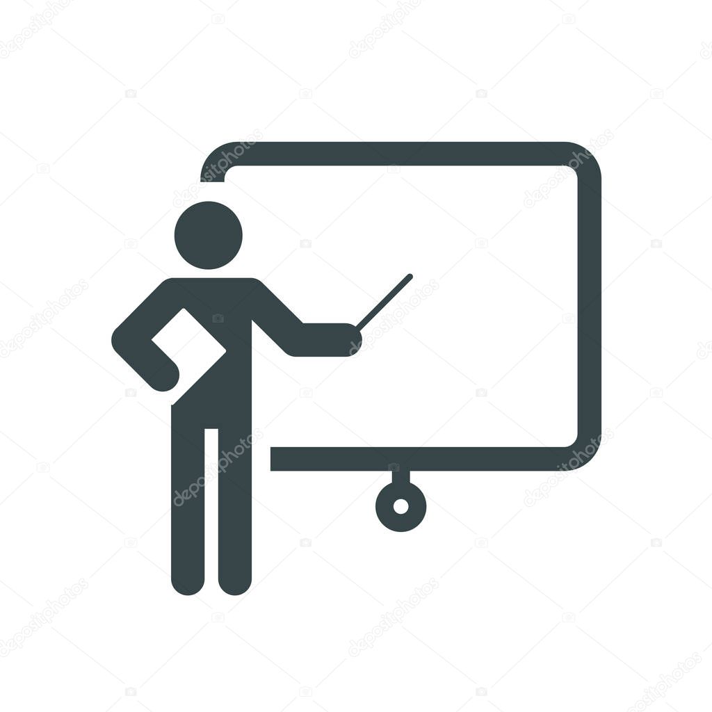 Icono de formación, educación y presentación. Ilustración vectorial ...