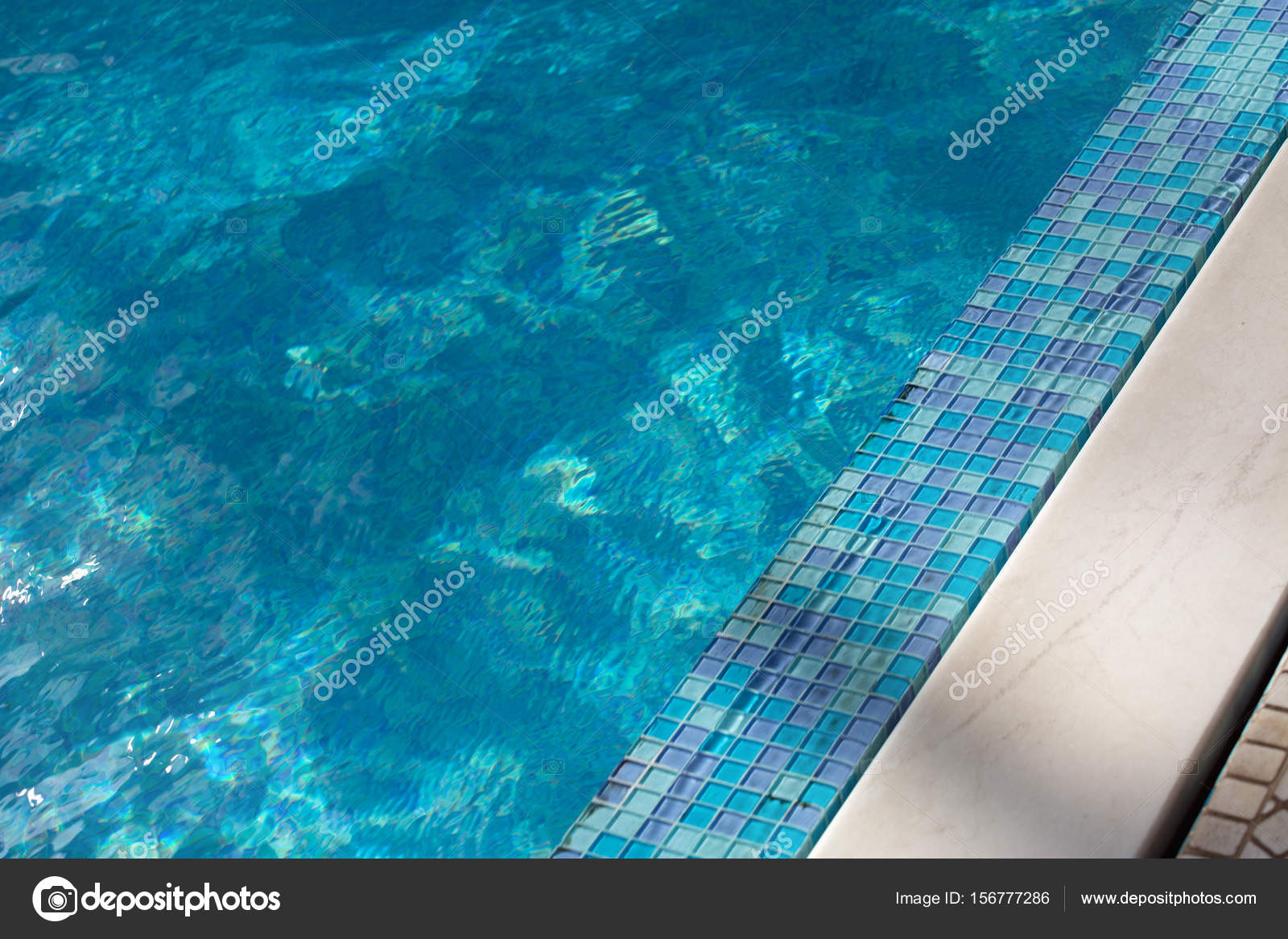 Blue pool water. — Stock Photo © Shuravey #156777286