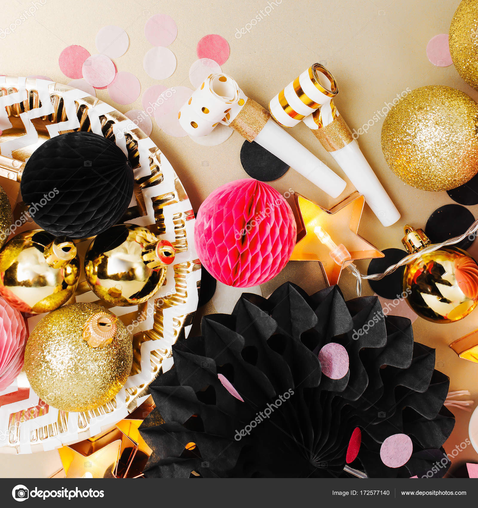 Party decorations background Stock Photo by ©Igishevamaria 172577140