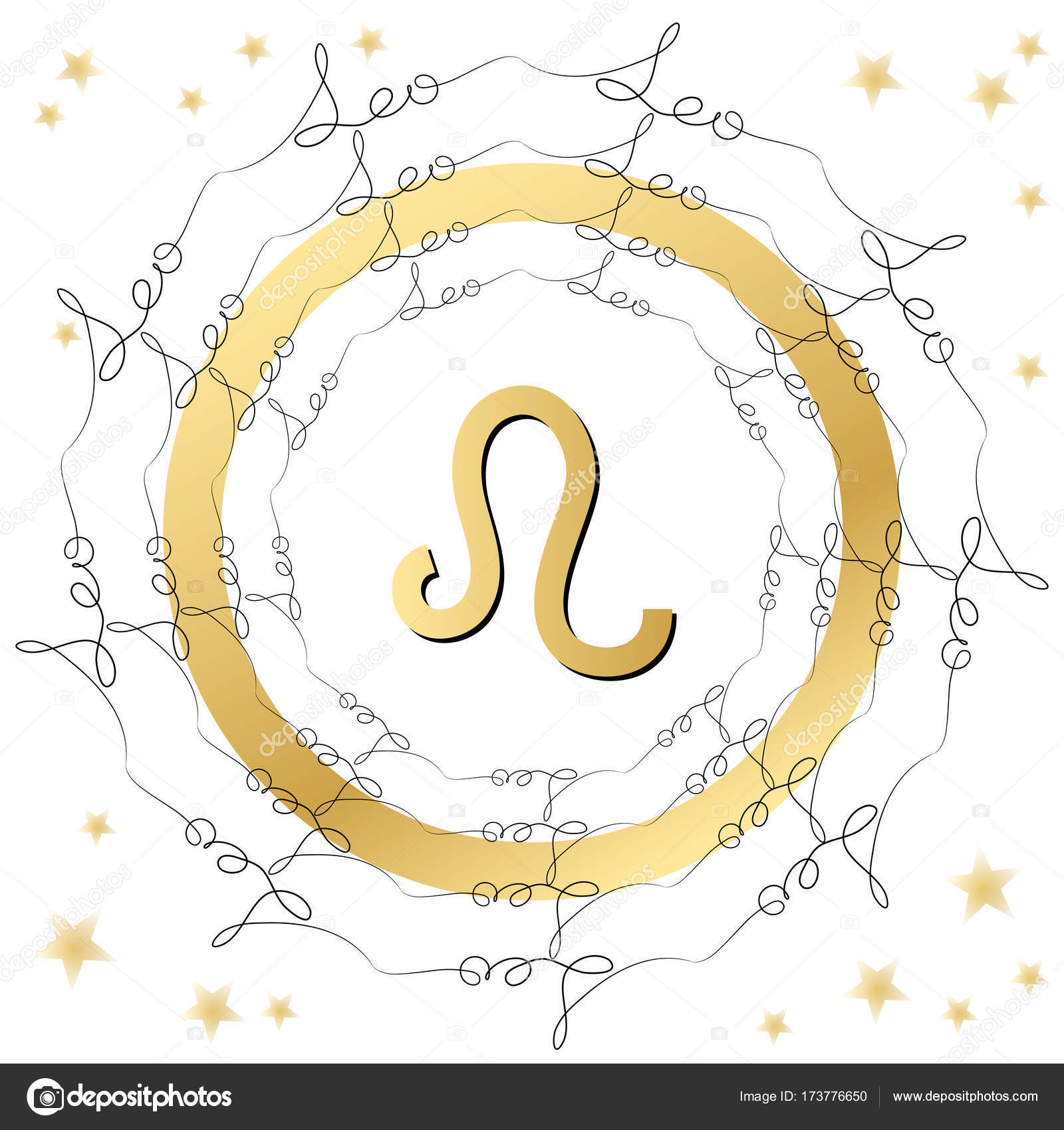 Zodiac sign Leo. Horoscope vintage card with words. Stock Vector by ...