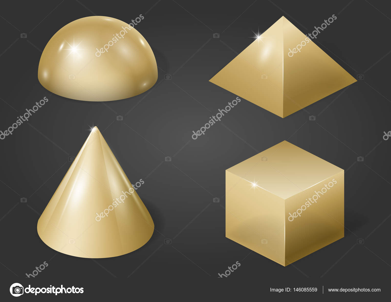 Gold metal forms Stock Vector Image by ©denisik11 #146085559