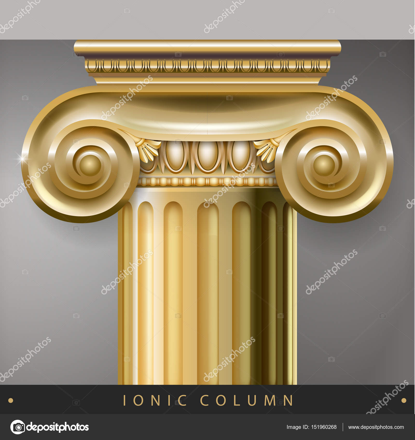 Gold Ionic Column Stock Vector Image by ©denisik11 #151960268