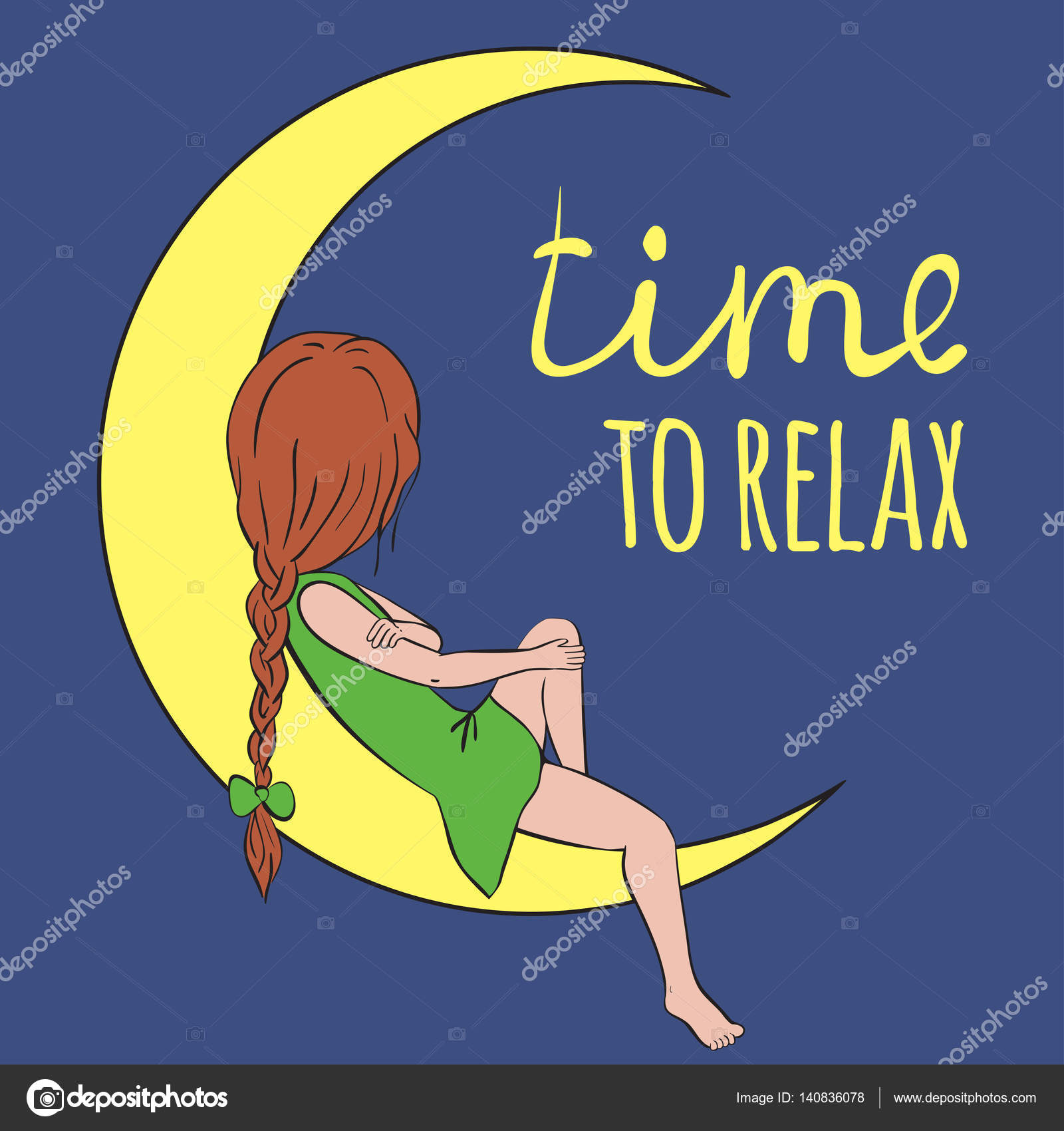 Time to relax Stock Vector by ©EvgeniaVV 140836078