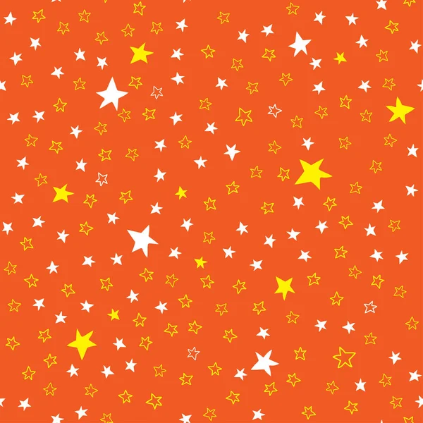 Seamless orange background with stars. — Stock Vector © Elinacious ...