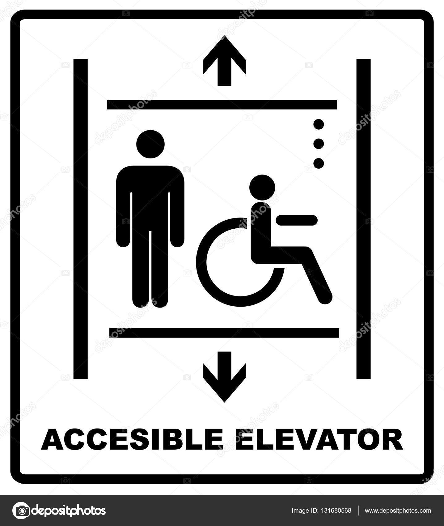Lift for disabled icon sign vector illustration — Stock Vector ...