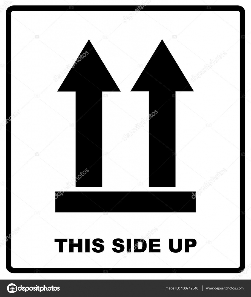 Sisi atas, sisi atas simbol. Ikon side up sign. Vektor ilustrasi ...