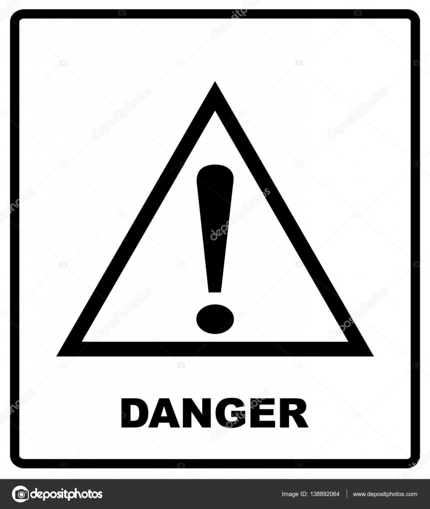 Warning sign icon, isolated on white background, vector illustration ...