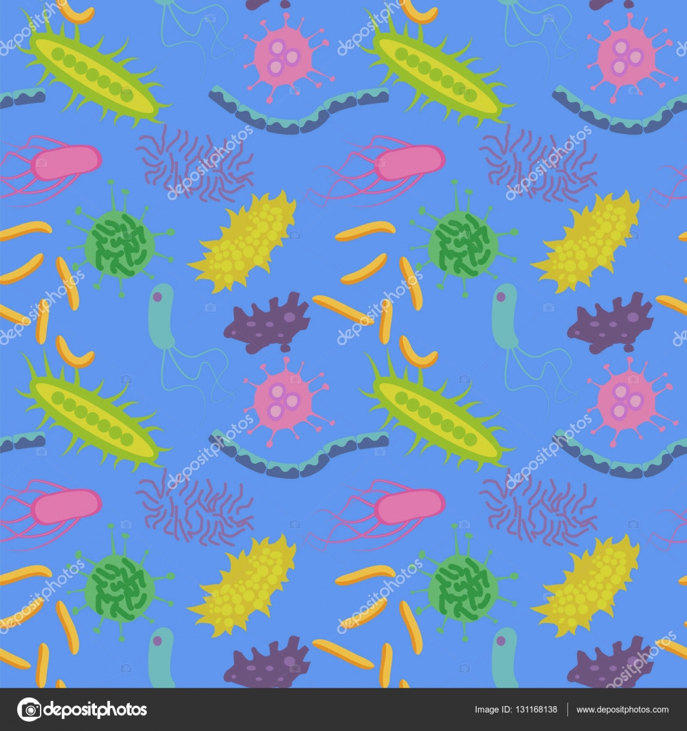 Bacteria seamless pattern Stock Vector Image by ©GreenVector #131168138