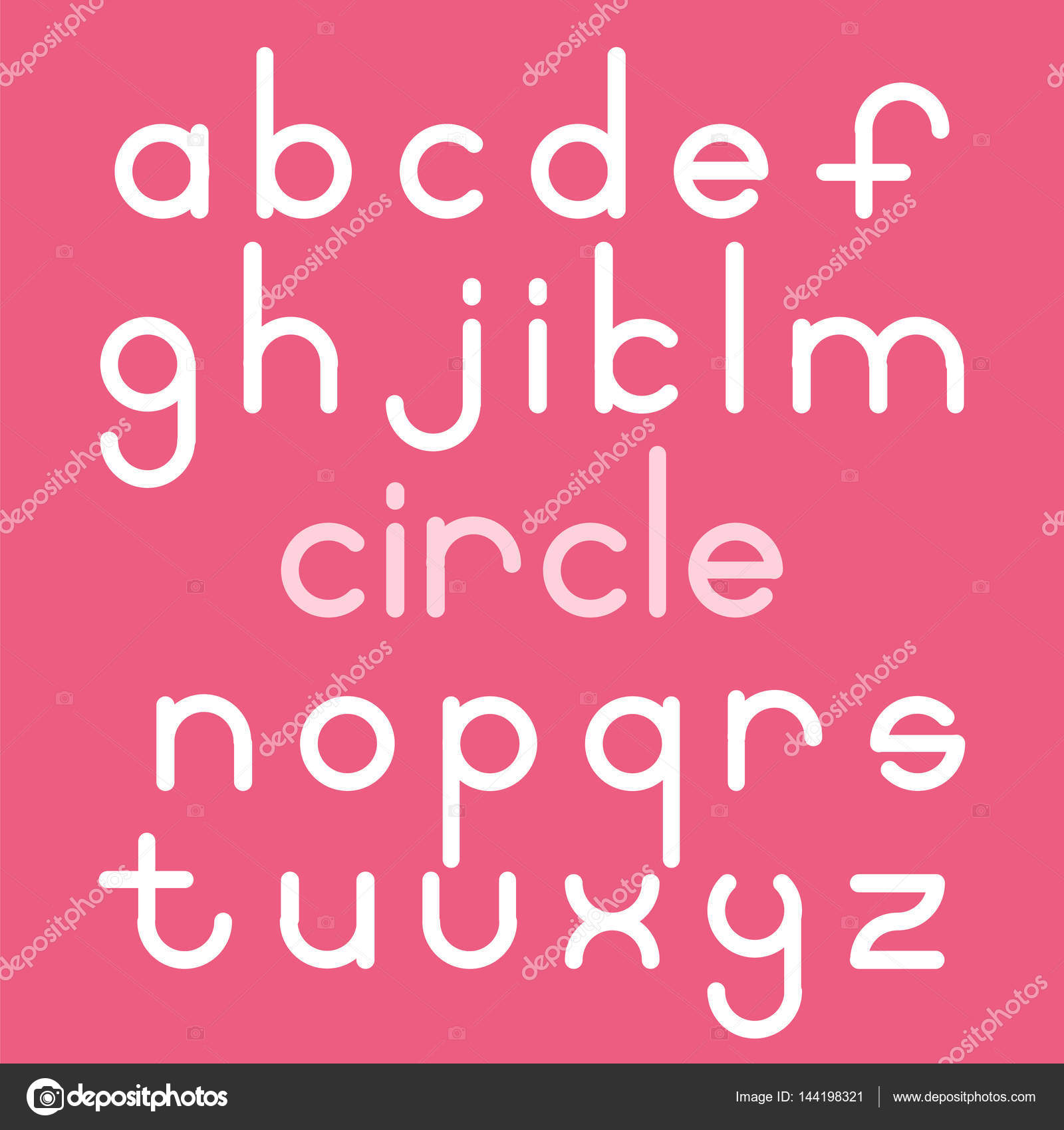 Rounded style alphabet Stock Vector Image by ©GreenVector #144198321