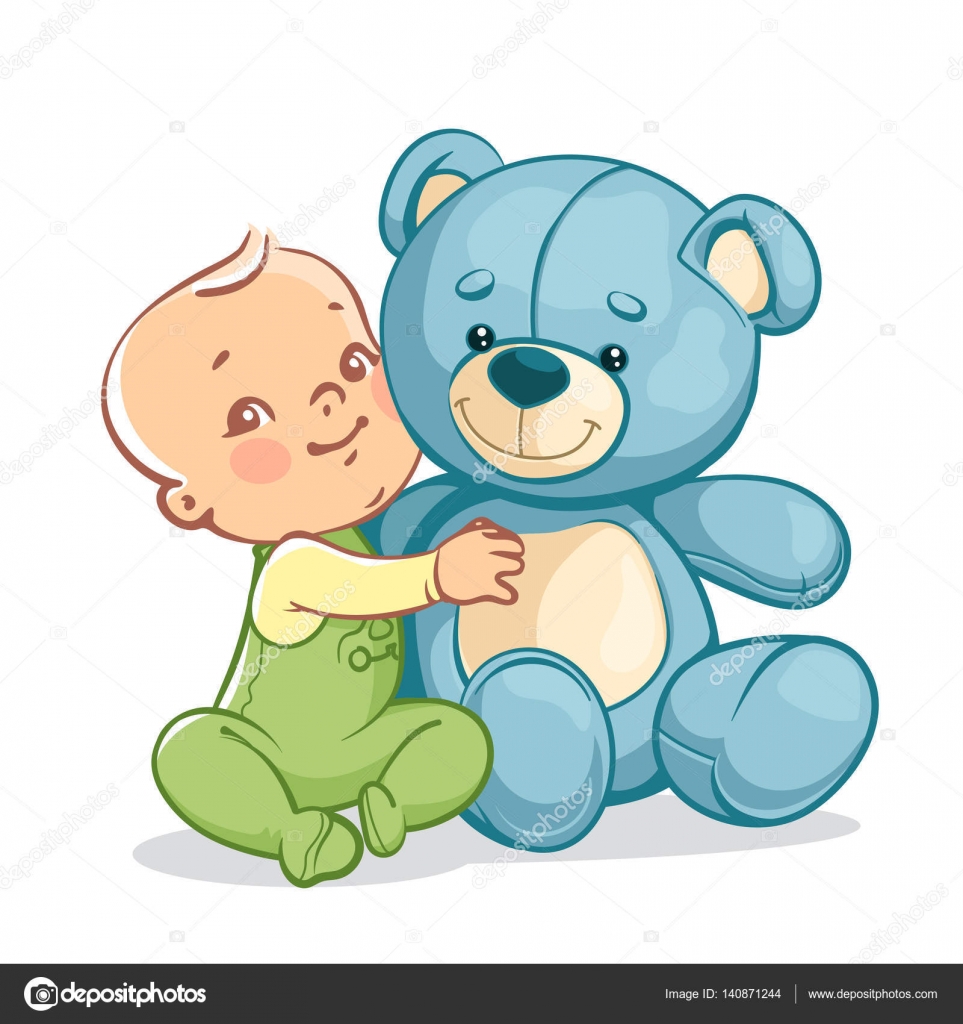Baby Boy Teddy Bear Cartoon