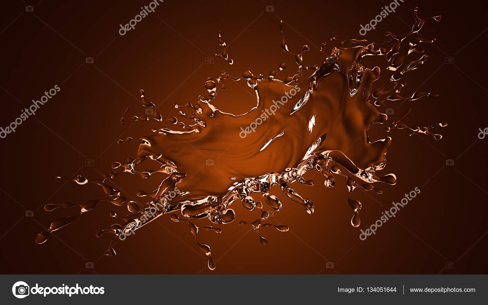 The isolated red splash in the water with splashes and drops on Stock ...