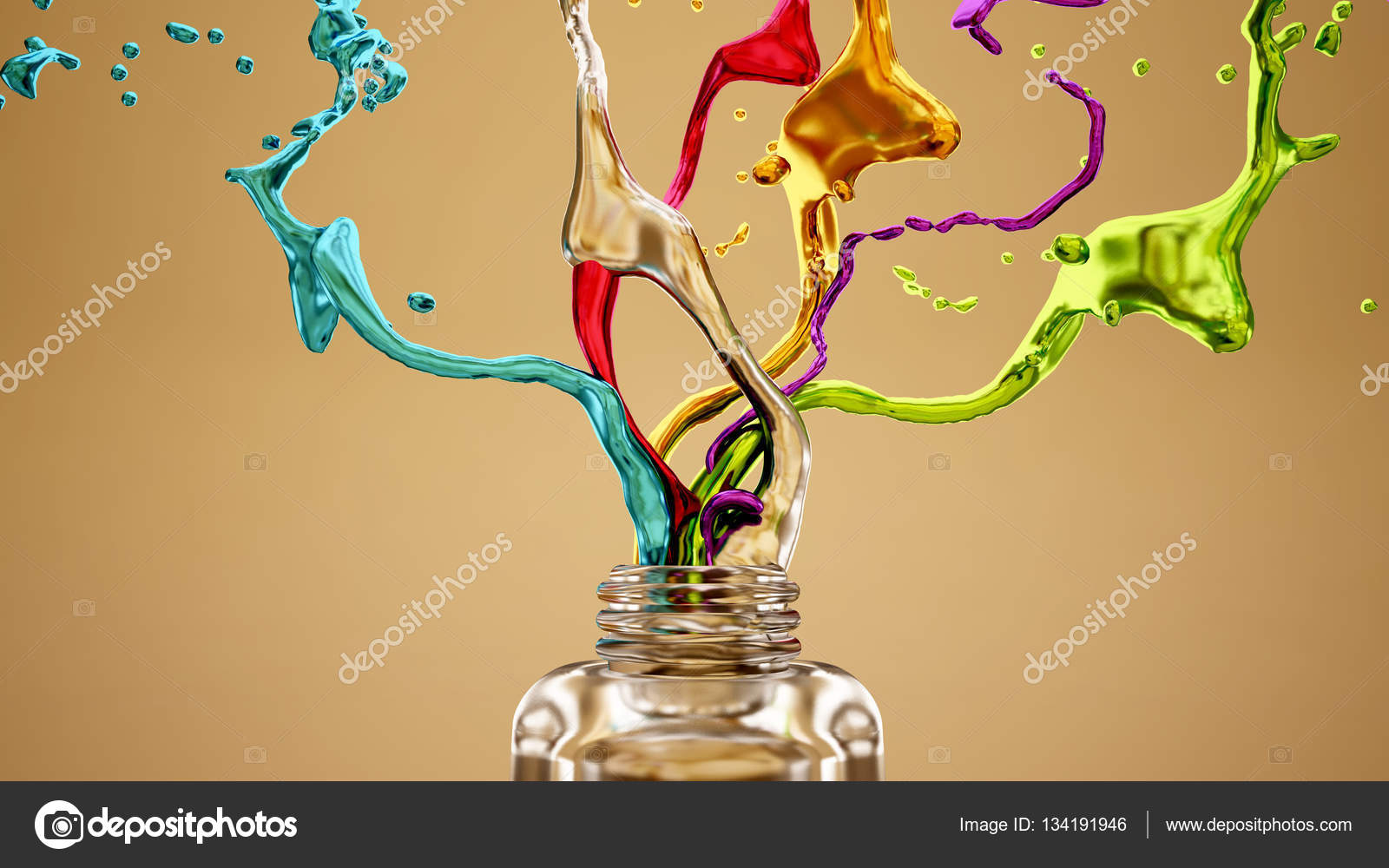 Background with a splash of nail polish in different colors. Stock ...