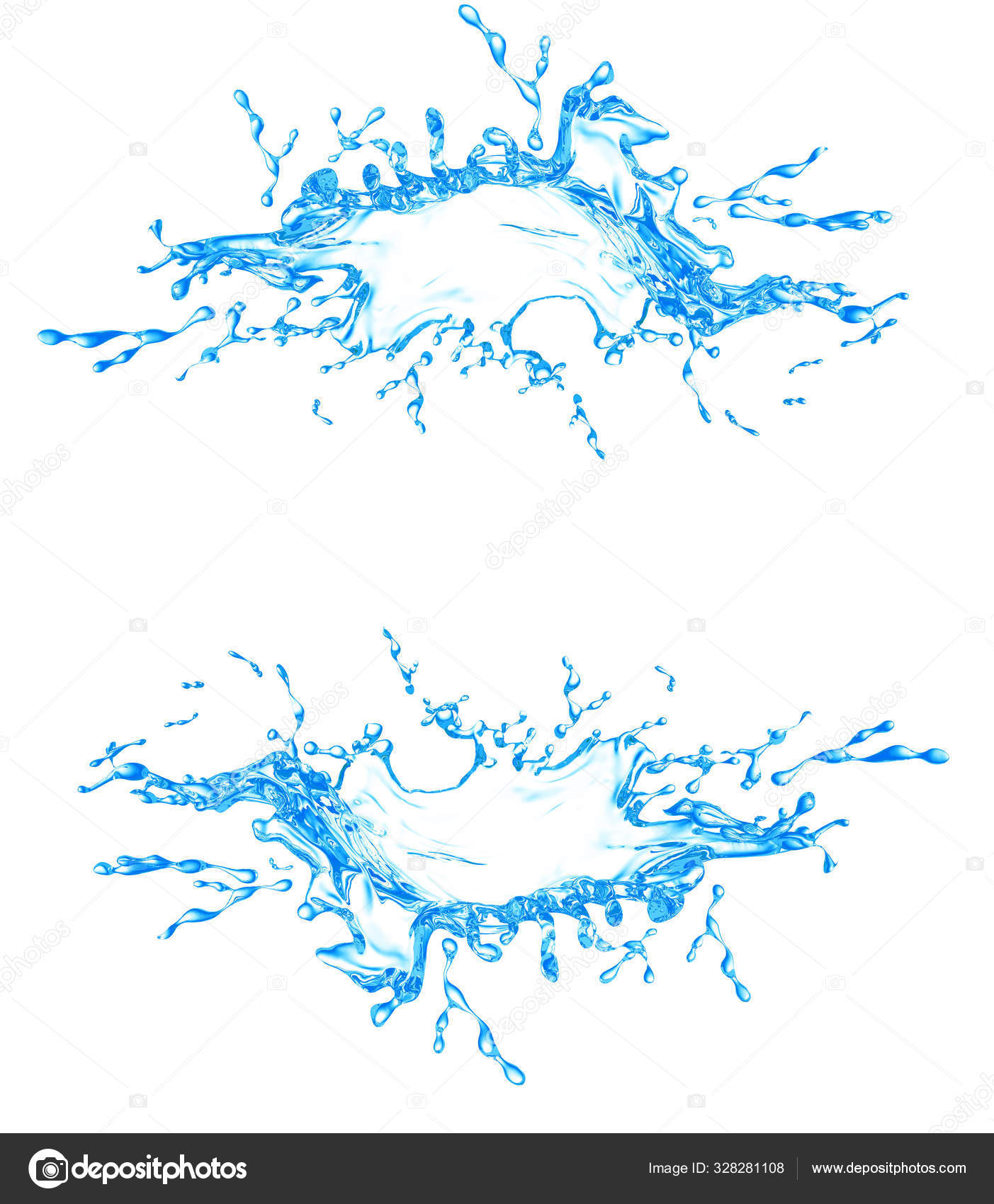 Transparent, isolation splash water splash on a white background Stock ...