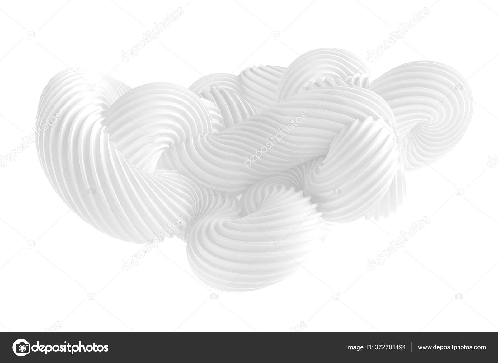Abstract Form White Background Rendering Illustration — Stock Photo ...