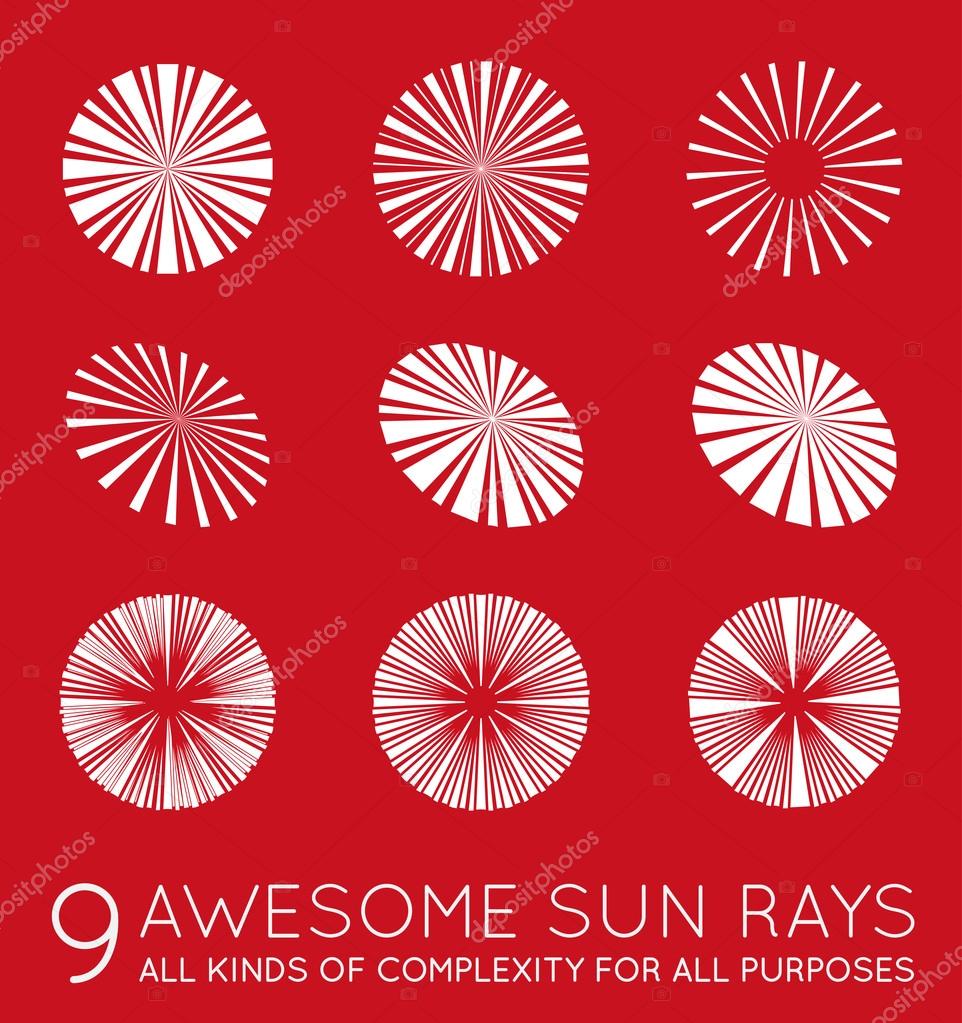 Rayos vectoriales de sol Vector de stock por ©ckybe 126529460