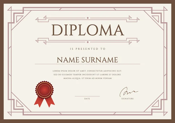 Diploma or Certificate Premium Design Template Stock Vector Image by ...