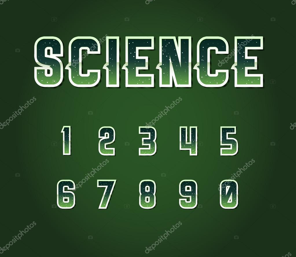 Green 80's Retro Sci-Fi Font Set Stock Vector Image by ©ckybe #126531154