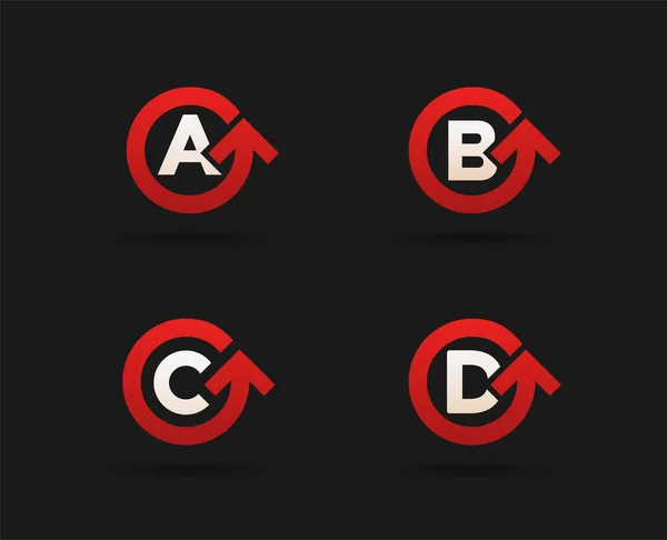Set of Circle Arrow Logos with letters Stock Vector Image by ©ckybe ...