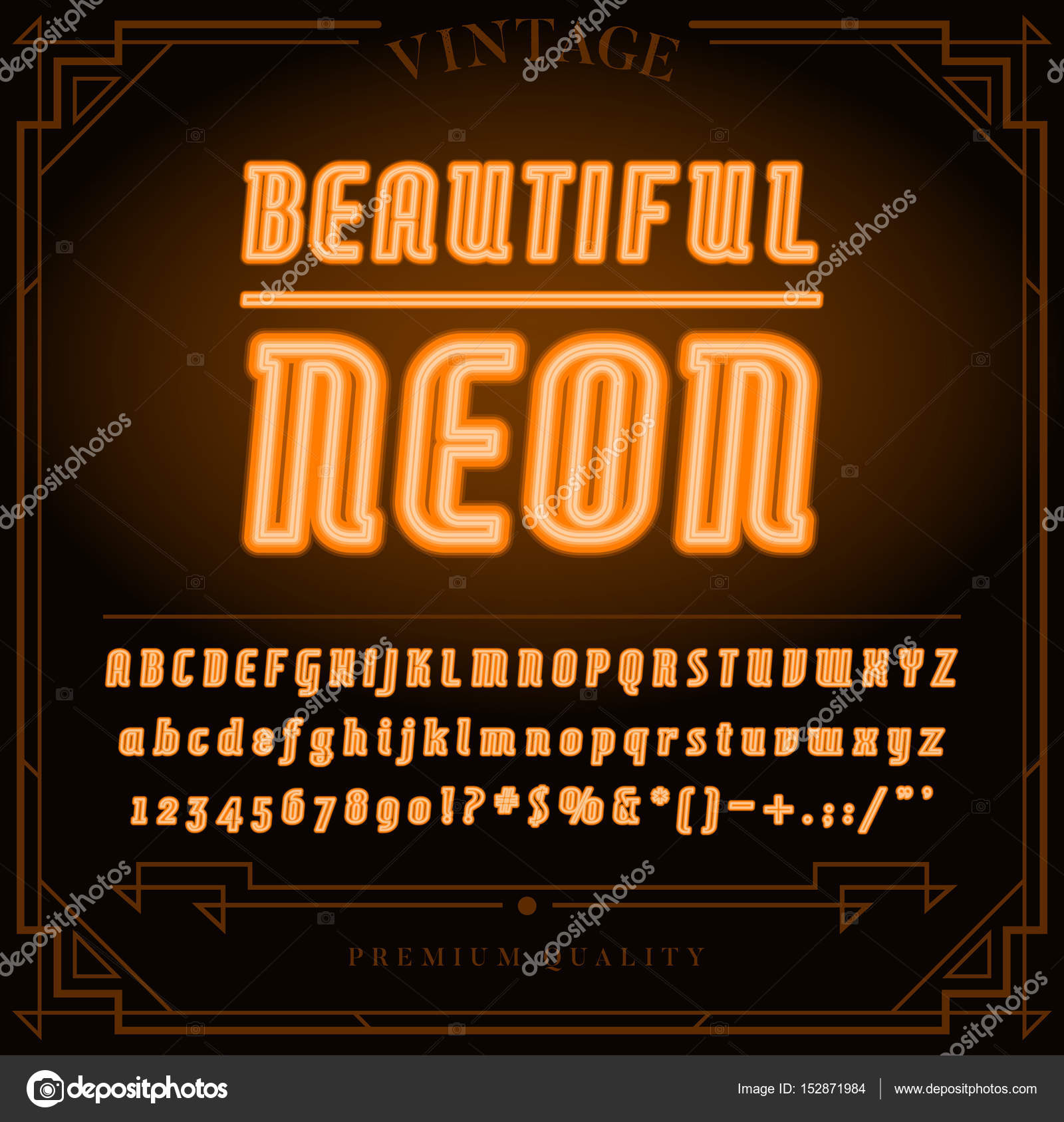 Bright Neon Alphabet Letters Stock Vector Image by ©ckybe #152871984