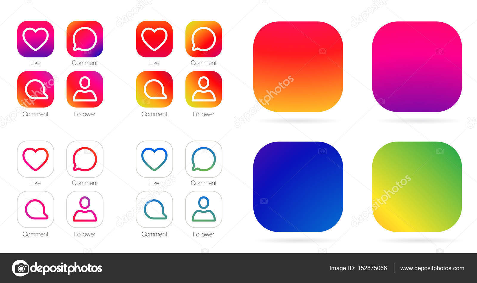 Gradient Fresh Color Set — Stock Vector © ckybe #152875066