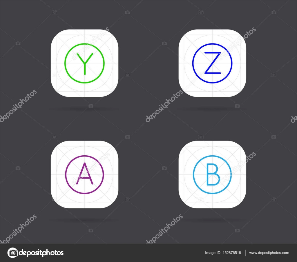 Set of App Icons Template Stock Vector by ©ckybe 152876516