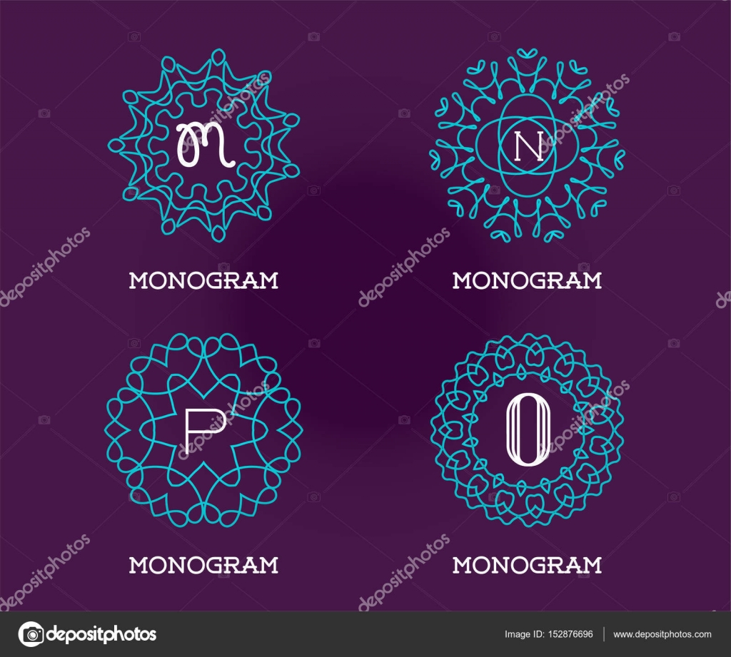 Set of Monogram Design Template. Stock Vector by ©ckybe 152876696