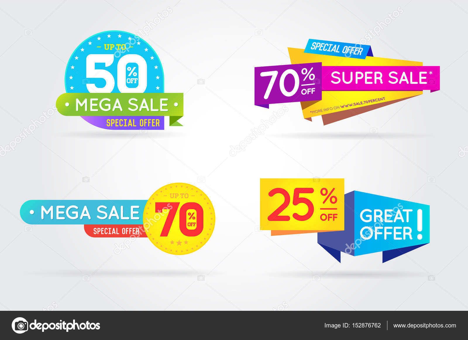 Set of Sale Sign Banners Stock Vector by ©ckybe 152876762