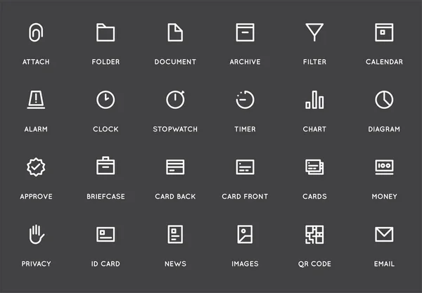 System User Interface Vector Icon Set High Quality Minimal Lined Stock Vector Image By ©ckybe