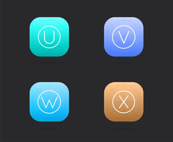 Set of App Icons Template Stock Vector by ©ckybe 152876516