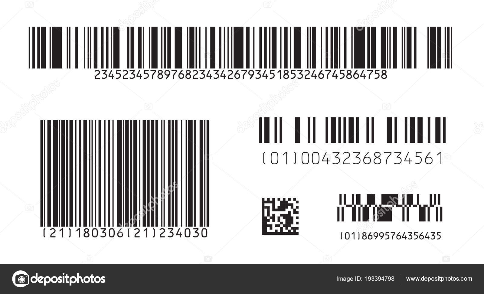 Bar Code Icon Set Modern Flat Barcode Can Use Template Stock Vector ...