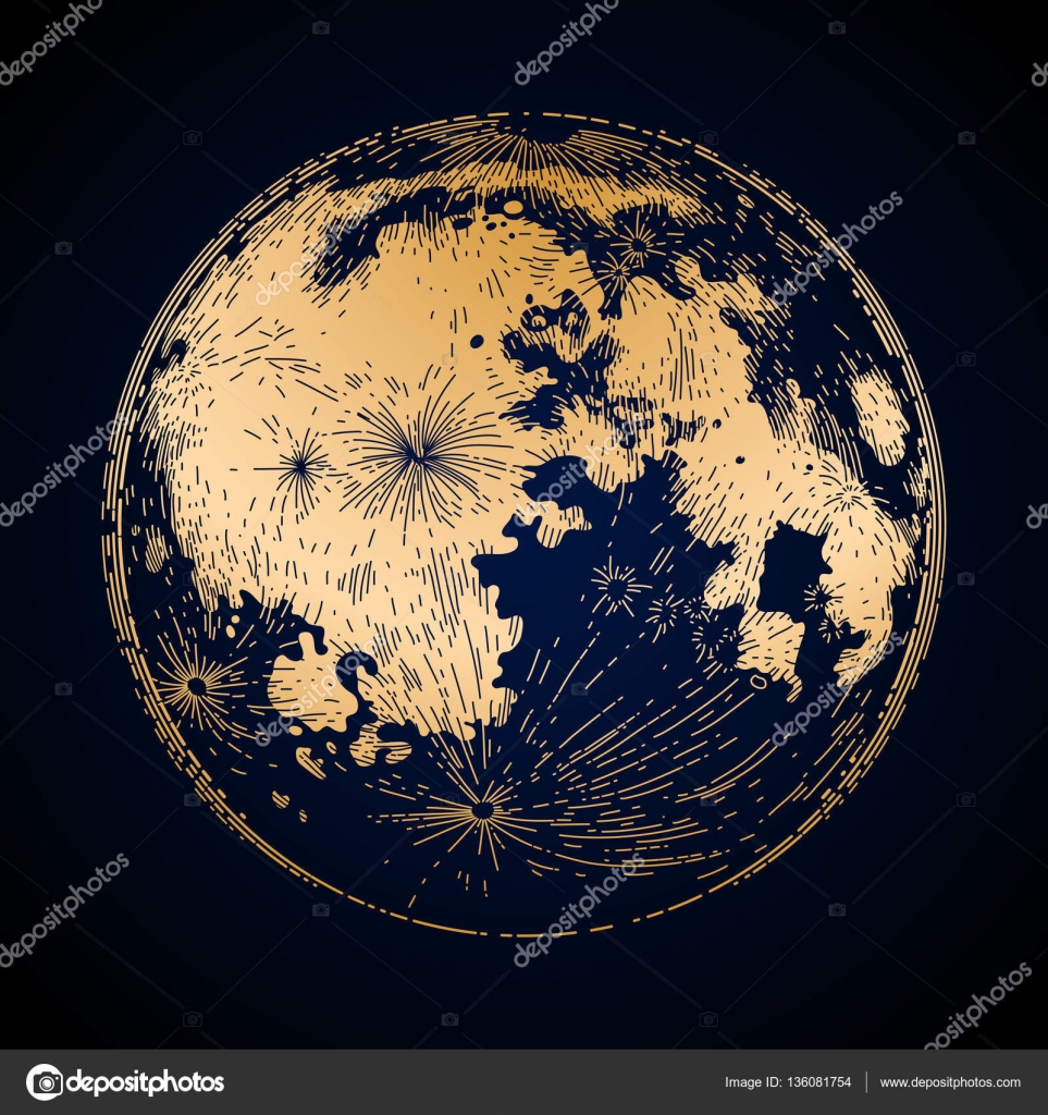 Graphic full moon Stock Vector Image by ©homunkulus28 #136081754