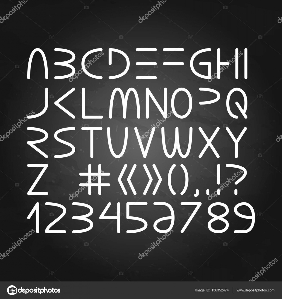 Futuristic minimalistic alphabet. Stock Vector by ©homunkulus28 136352474