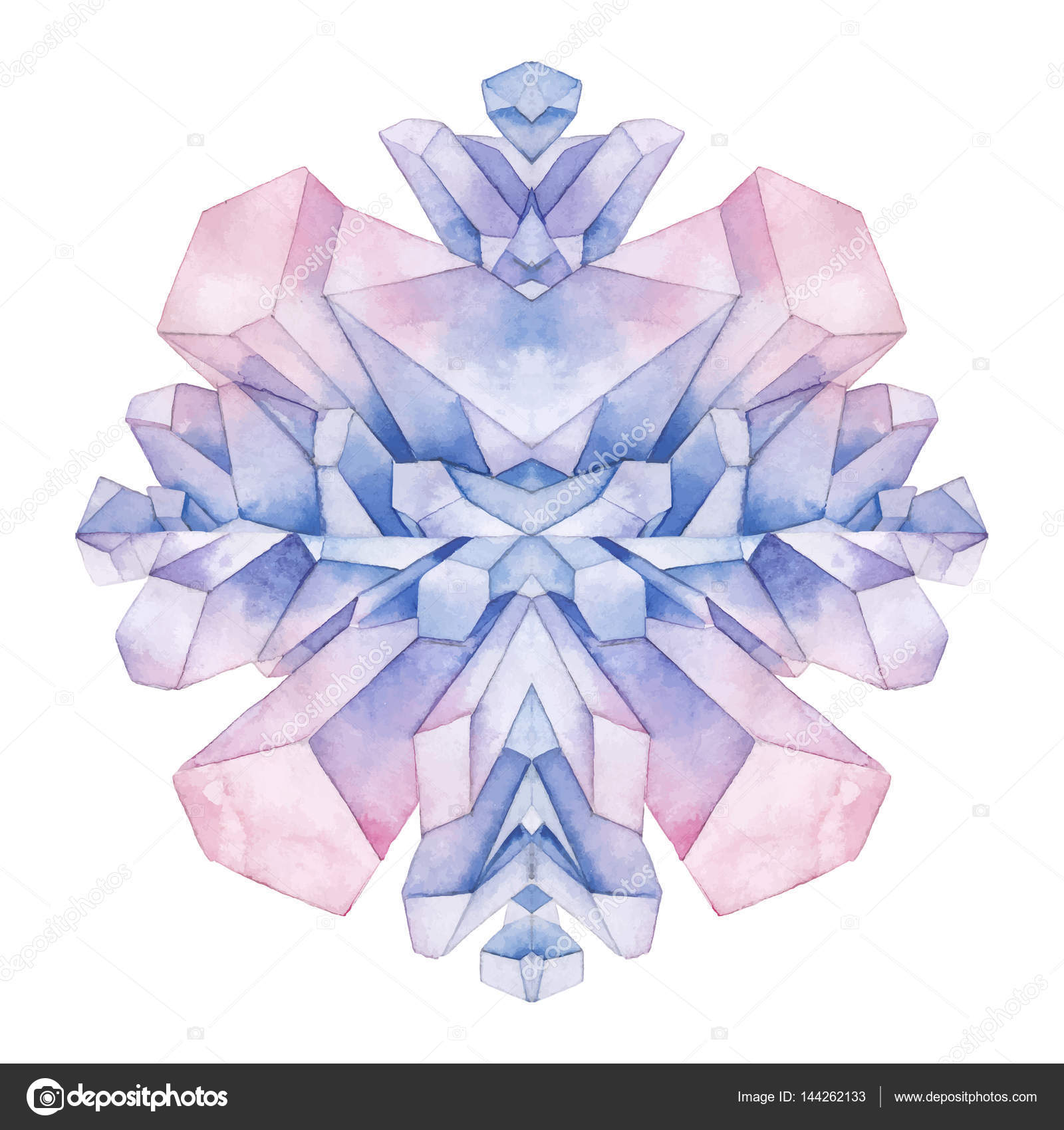 Watercolor pastel colored crystals — Stock Vector © homunkulus28 #144262133
