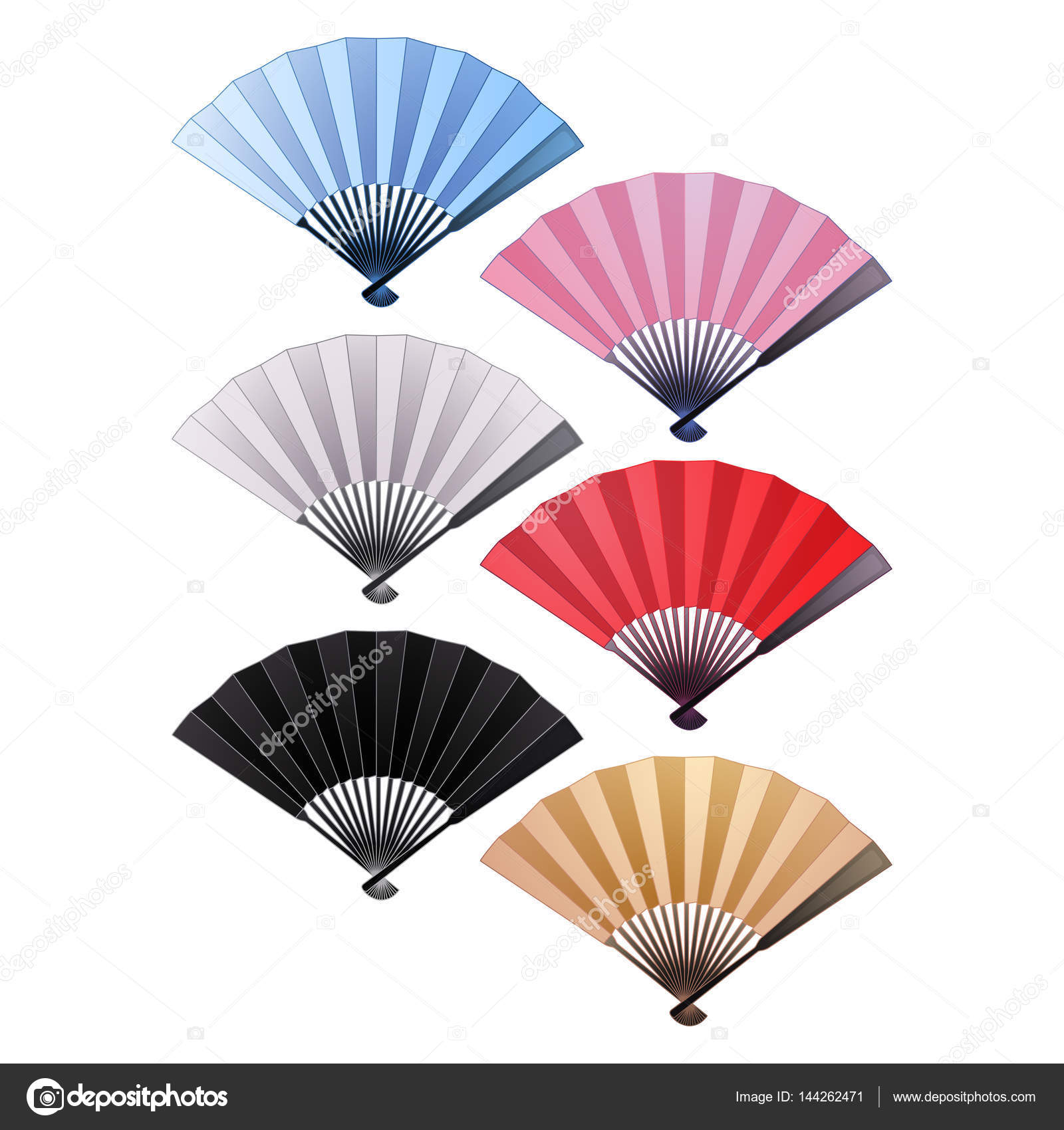 Fans in different colors Stock Vector Image by ©homunkulus28 #144262471