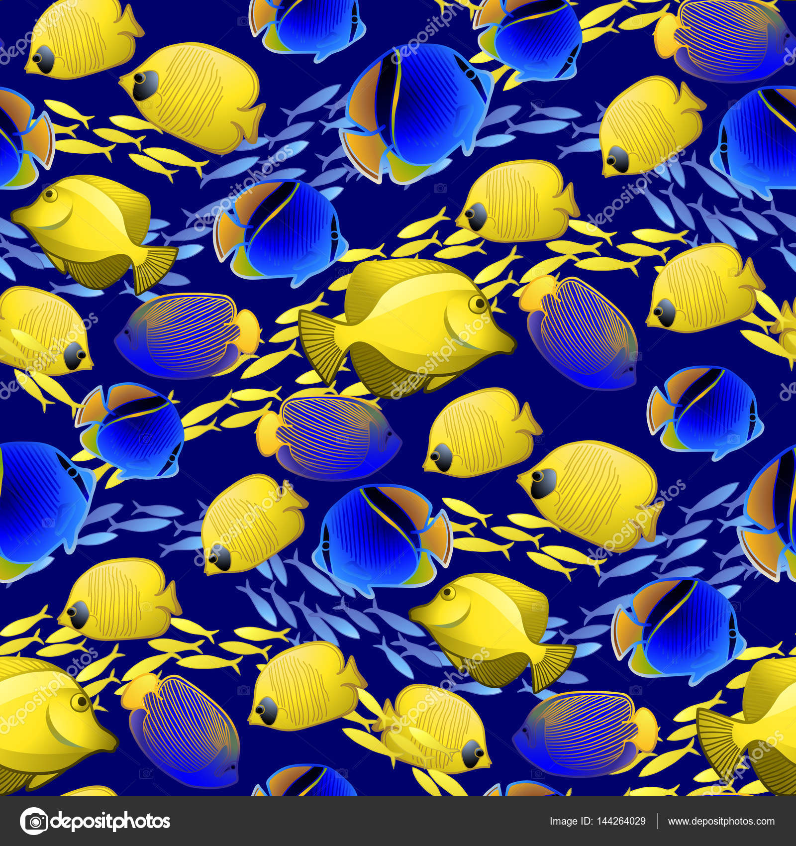 Graphic ocean fish pattern Stock Vector by ©homunkulus28 144264029