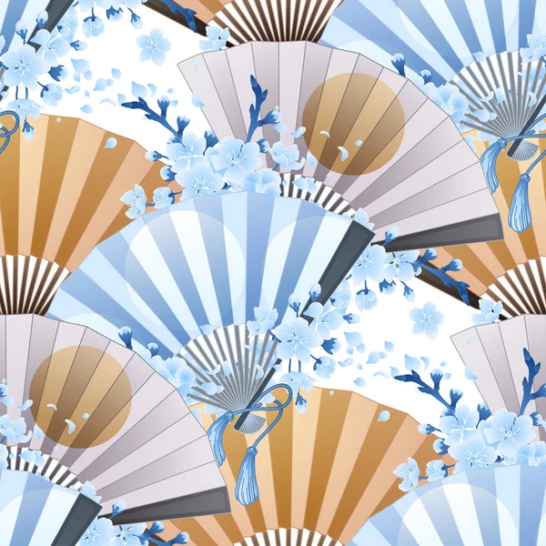 Hand fan pattern ⬇ Vector Image by © homunkulus28 | Vector Stock 157535896