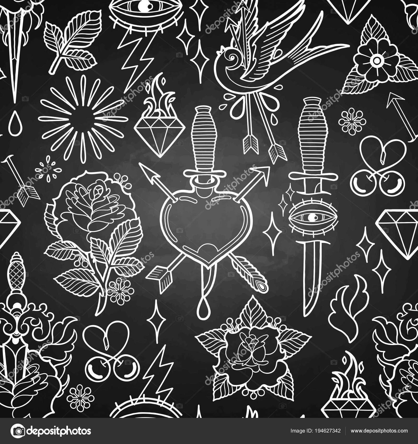 Graphic old school pattern Stock Vector Image by ©homunkulus28 #194627342