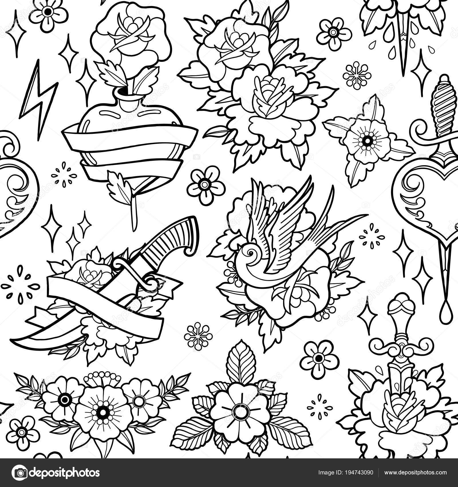 Graphic old school pattern Stock Vector Image by ©homunkulus28 #194743090